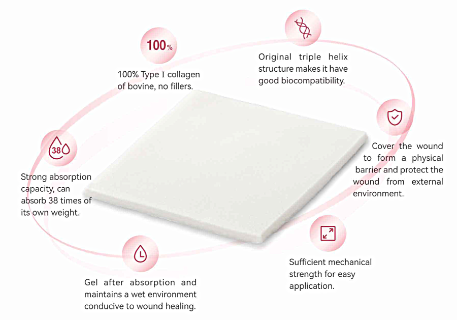 WOUND FREE Collagen Wound Dressing Pads | AD Surgical