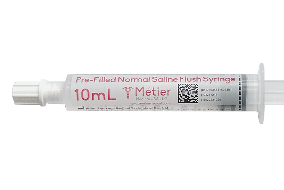 SAFE-T-FLUSH Prefilled Saline IV Flush Syringes (10ml) I AD Surgical