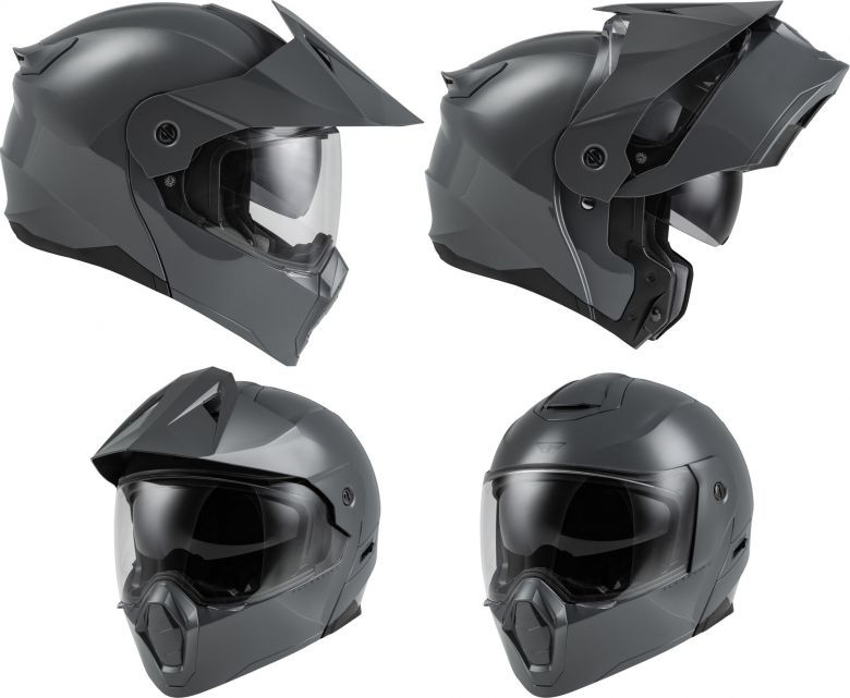 Fly Racing Odyssey Solid Grey Modular Helmet - Motorcycle Closeouts by ...