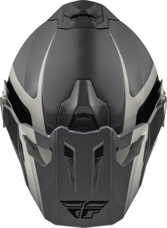 Fly Racing Trekker Pulse Gloss Black/Grey Helmet - Motorcycle Closeouts ...