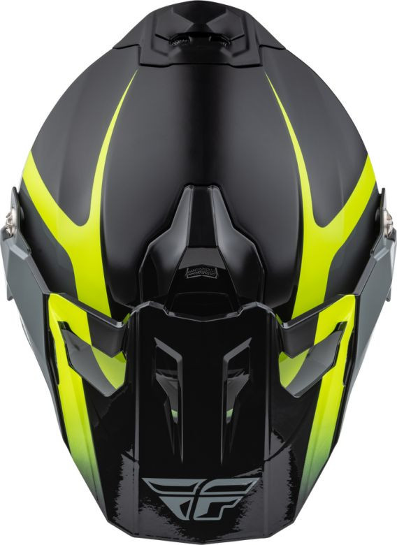 Fly Racing Trekker Pulse Gloss Black/Hi-Vis Helmet - Motorcycle ...