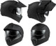 Fly Racing Odyssey Solid Matte Black Modular Helmet - Motorcycle ...