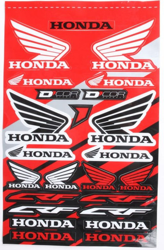 DCor Honda 2 Sticker Sheet - Motorcycle Closeouts by Rider Approved LLC