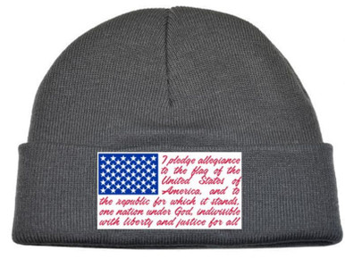 America66 Pledge of Allegiance Cuffed Beanie - Motorcycle Closeouts by ...