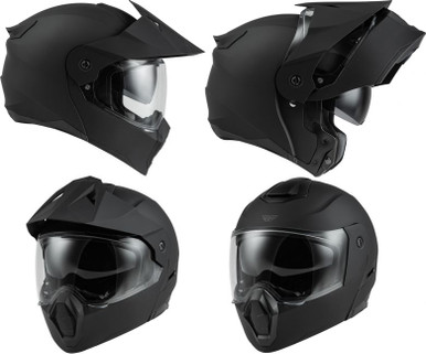 Fly Racing Odyssey Solid Matte Black Modular Helmet - Motorcycle ...