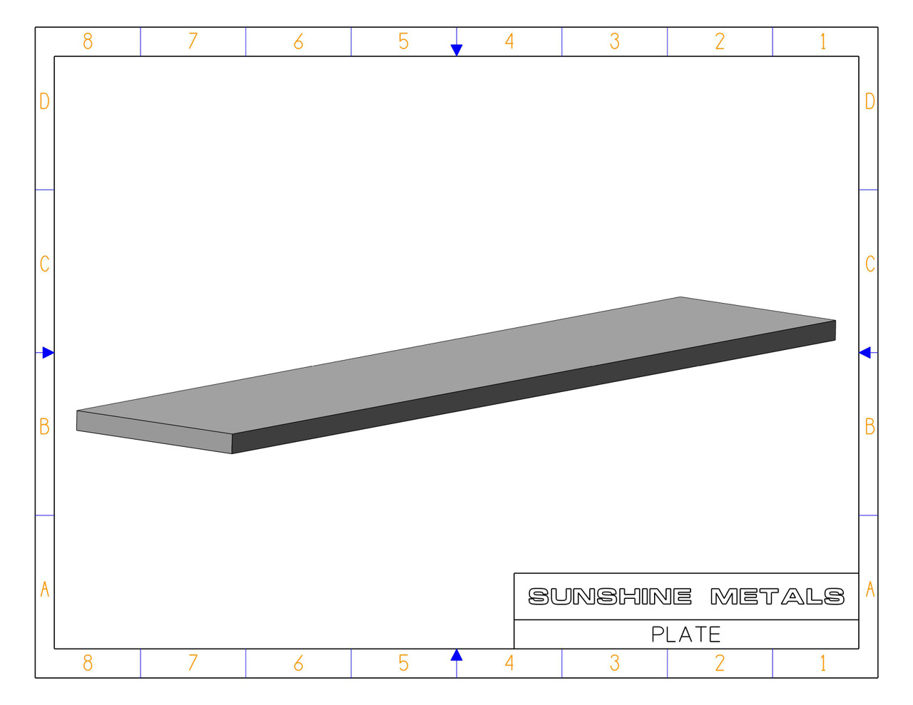 7050 Aluminum T7451 Rolled Plate - 200"