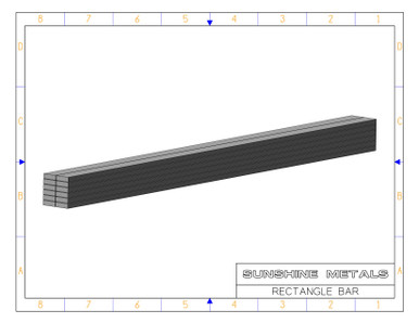 2024 Aluminum T3511 Rectangle Bar Extruded - 1.25" x 2.50"