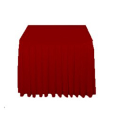 Linen Table Skirting Red 21ft – Event Furniture Hire | HireAll Dublin