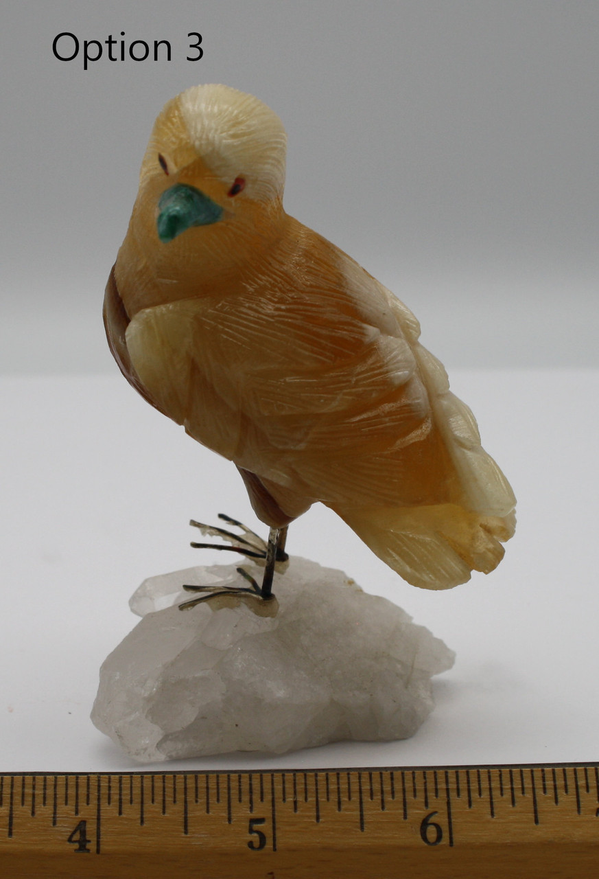 Hand-carved Gemstone Birds