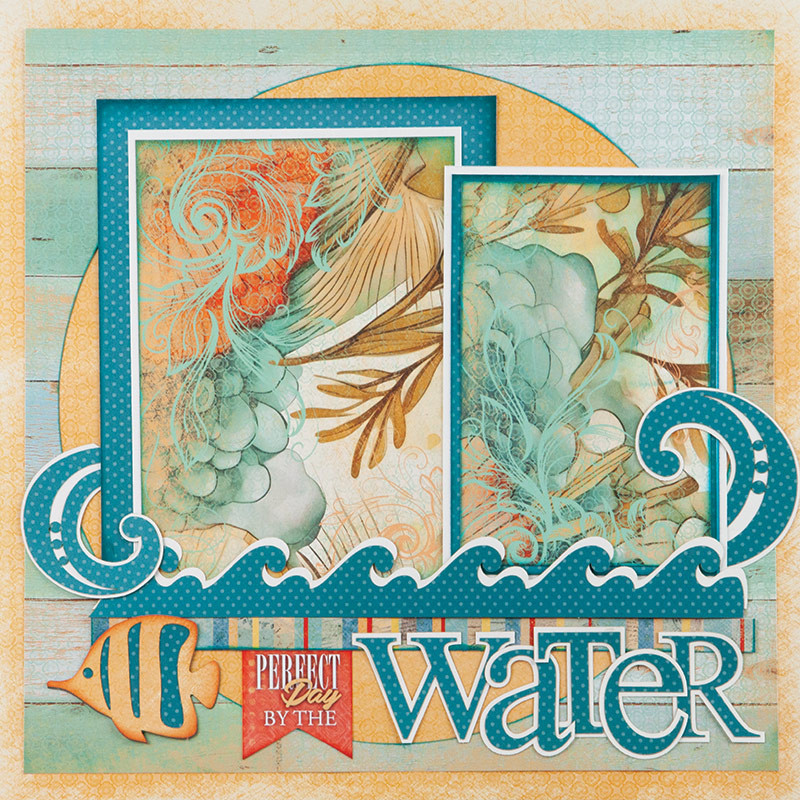 Water - (2) 12" x 12" Page Layouts - Quick Quotes Scrapbook Company