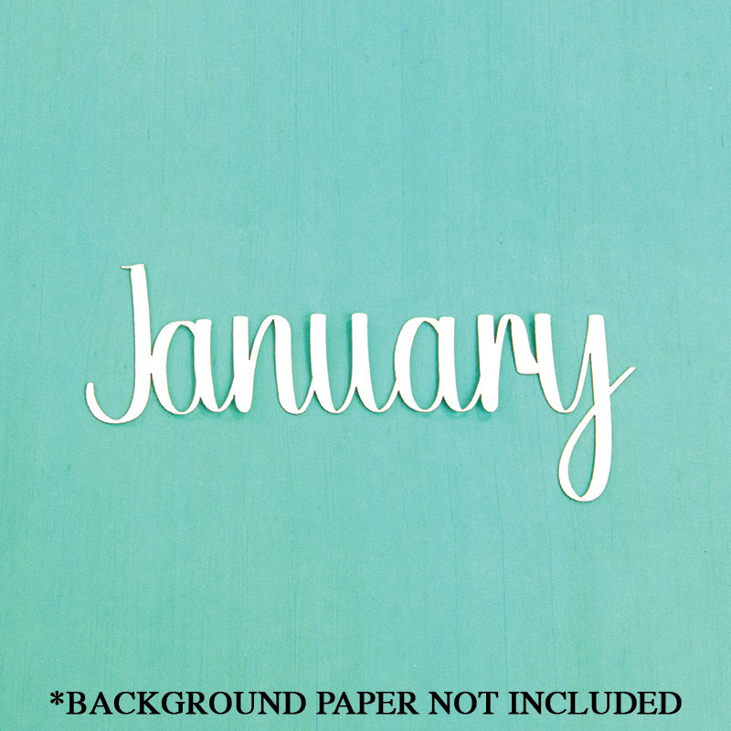 January Cardstock Cut Out Embellishment - Quick Quotes Scrapbook Company