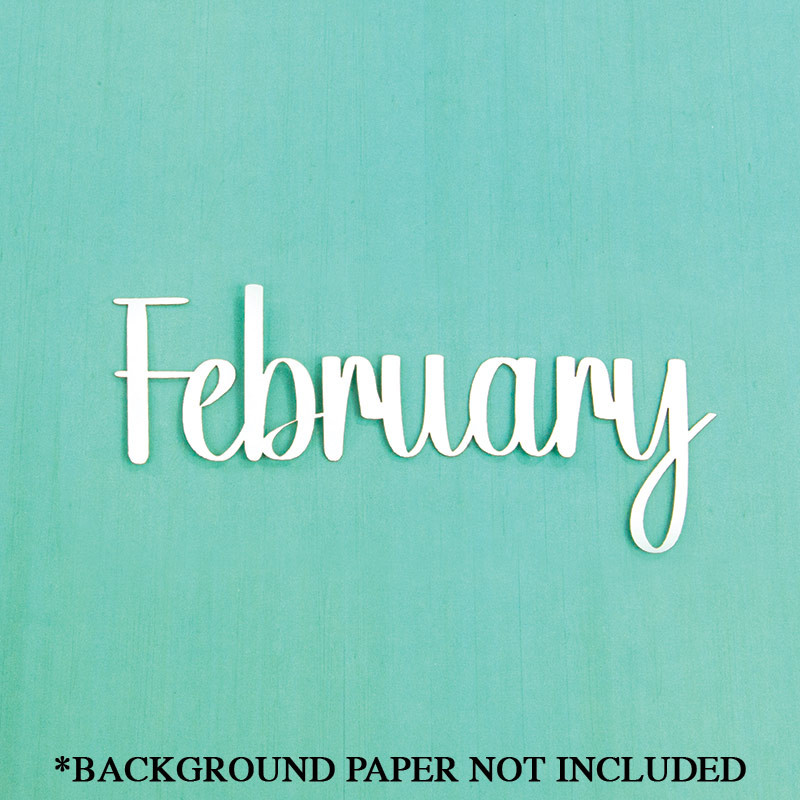 February Cardstock Cut Out Embellishment - Quick Quotes Scrapbook Company