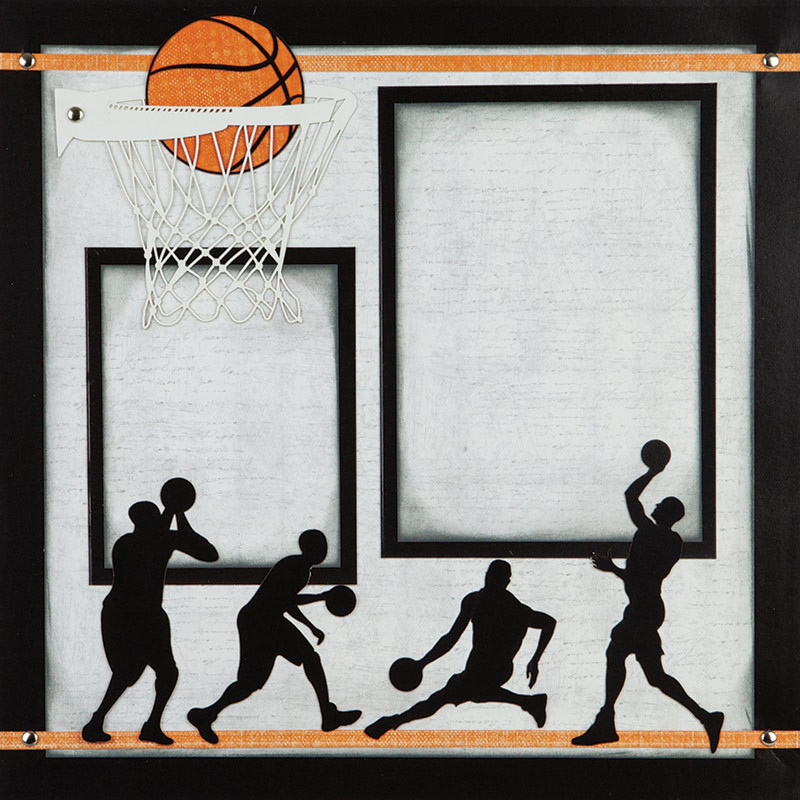 Basketball - (2) 12" x 12" Page Layouts - Quick Quotes Scrapbook Company