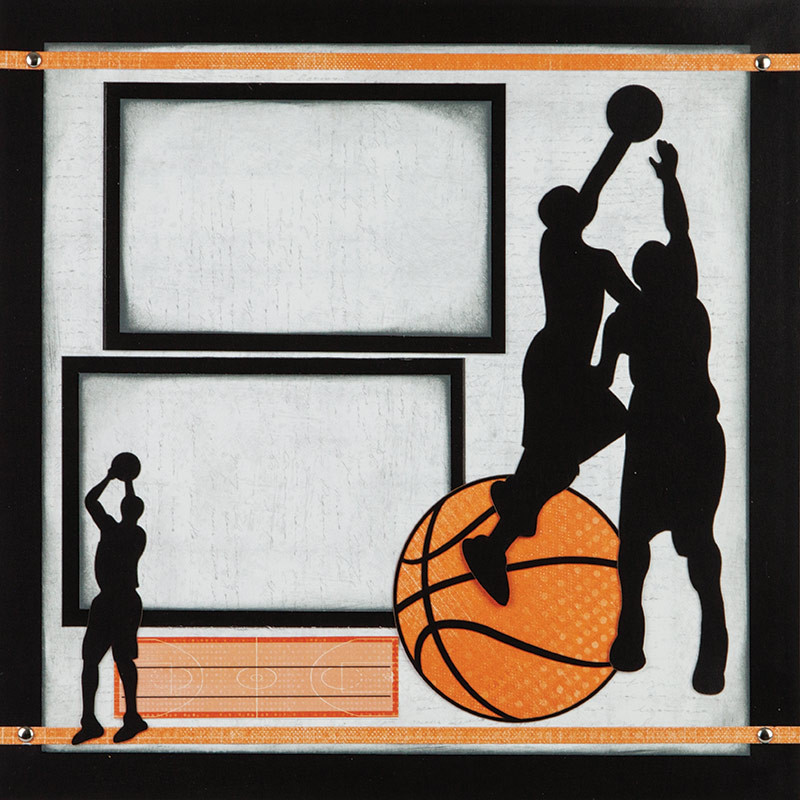 Basketball - (2) 12" x 12" Page Layouts - Quick Quotes Scrapbook Company