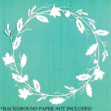 Fall Leaf Wreath Cardstock Cut Out Embellishment - Quick Quotes ...