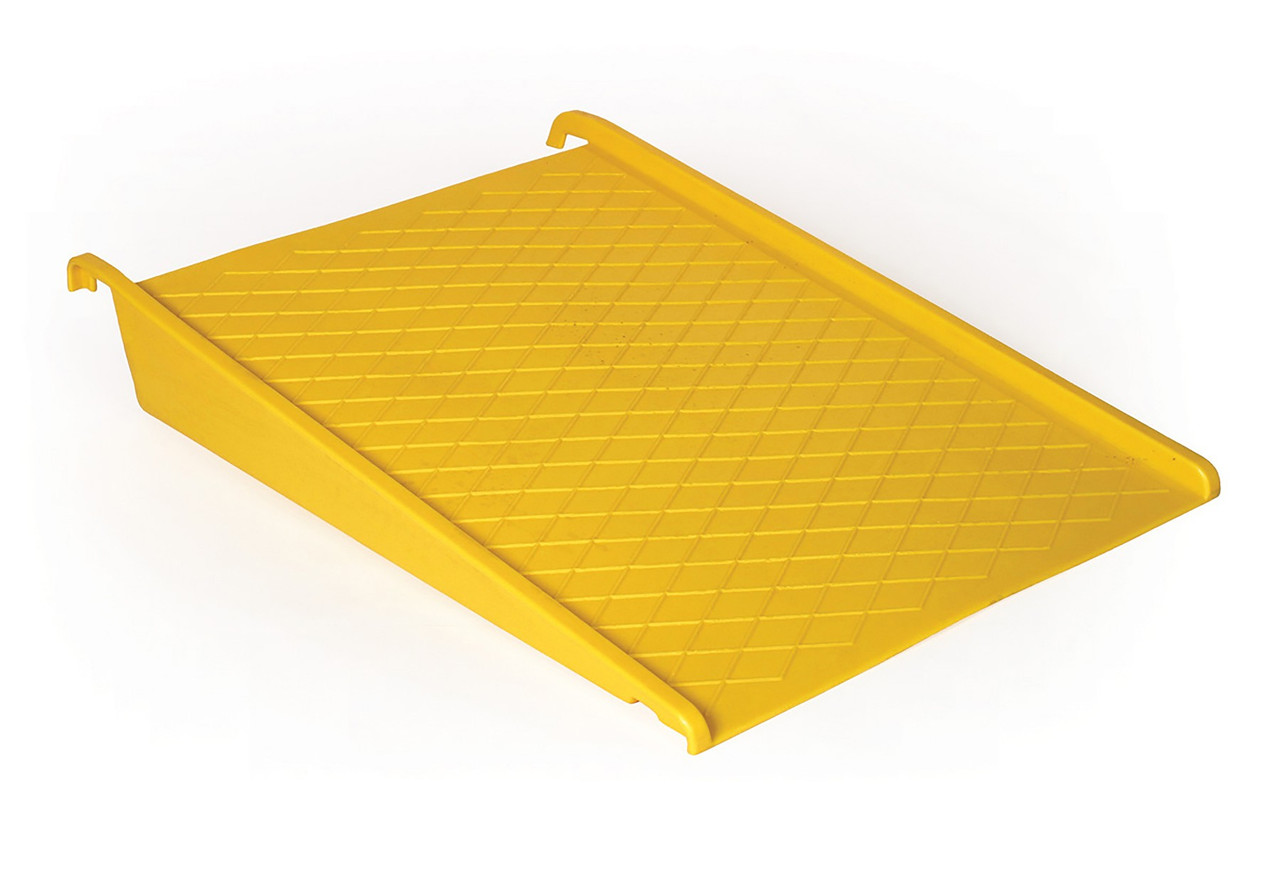 1689 Poly Pallet Ramp, Yellow - industrialshelving.com