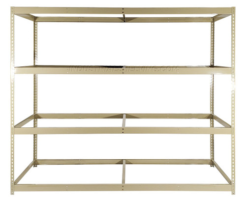 Rivet Rack Unit 96Wx24Dx84H with 4 levels No Board - industrialshelving.com