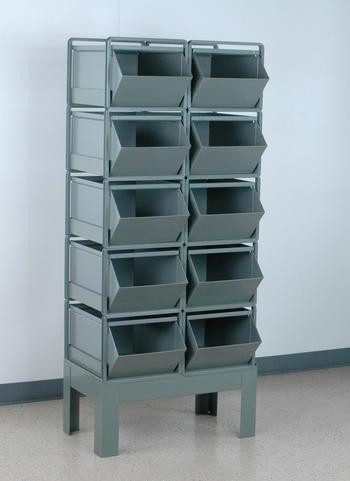 1-410BCU-2 Steel Stackrack Unit with Number 4 Stackbins - industrialshelving.com