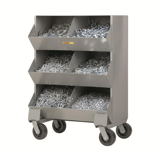 MS2-1532-6PH Mobile Steel Bolt Bin 32"W x 20"D x 45-1/2"H with 6 ...