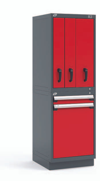 R2V Rousseau 5 Drawer Vertical Storage System with waste containers, 24 ...