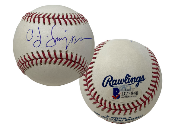 O.J. Simpson Autographed Official Major League Baseball Beckett - Game ...