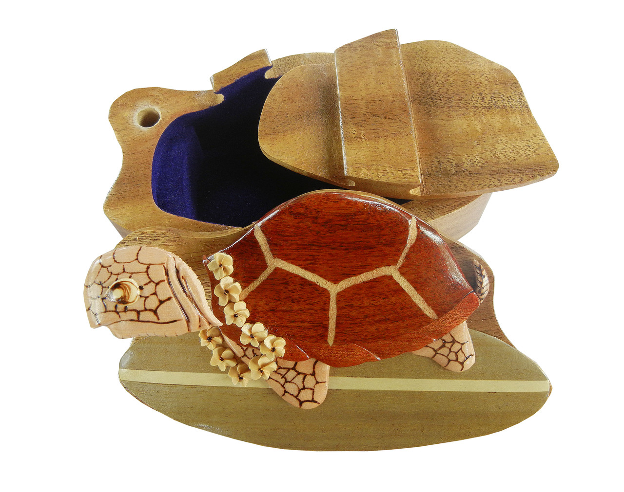Surfing Turtle Puzzle Box - Aloha Wood Art