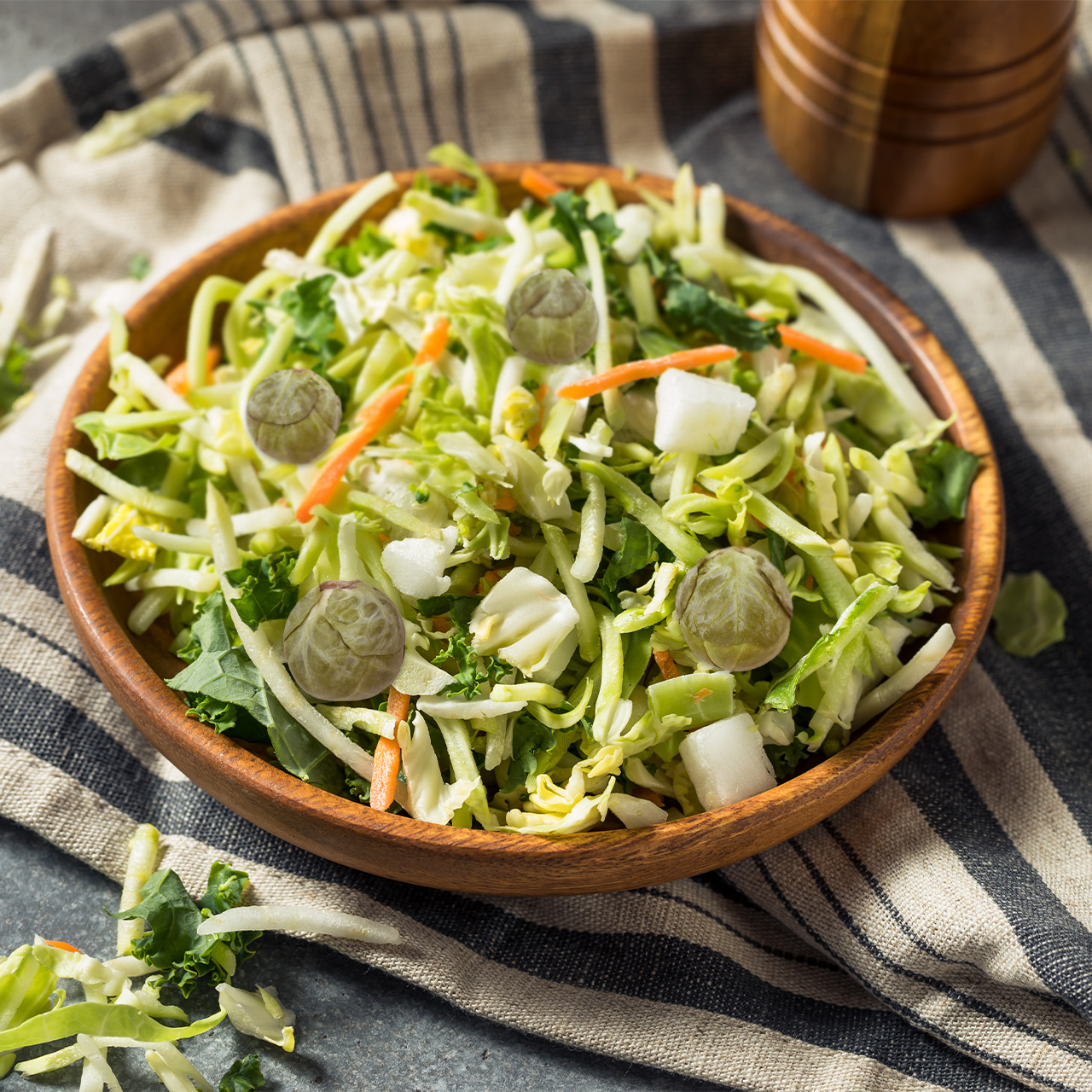 Brussels Sprouts, Cabbage & Carrot Salad - Jake & Amos