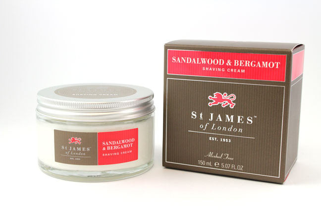 St. James of London Shaving Cream -Sandalwood & Bergamot