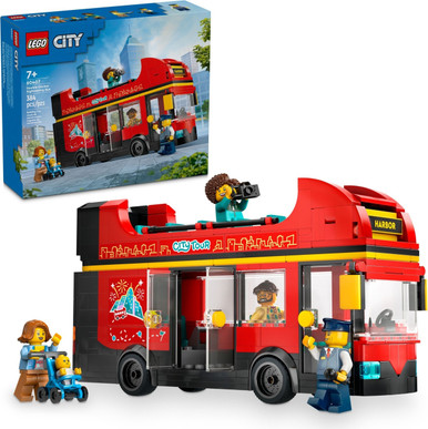 LEGO 60407 City Great Vehicles Red Double-Decker Sightseeing Bus - QQBricks