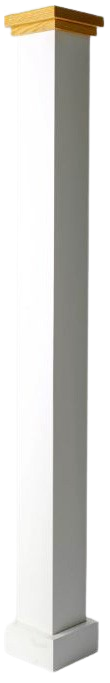 4492 Modern Box Newel 4-3/4" Primed Poplar Box Newel with Square Top ...