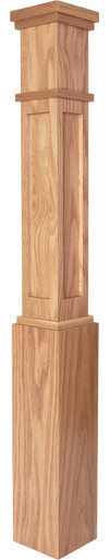 Wood Box Newel Post for Stairs