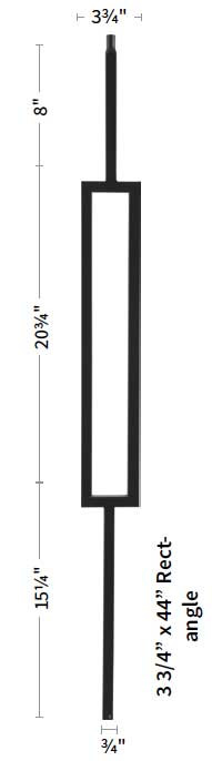 Mega Single Rectangle Baluster - Ideal for Modern Staircases