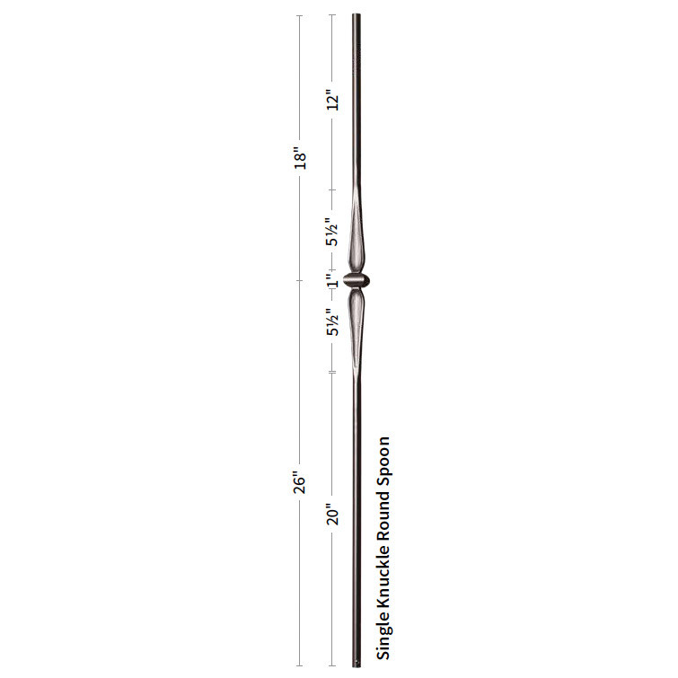 Round Single Knuckle Baluster