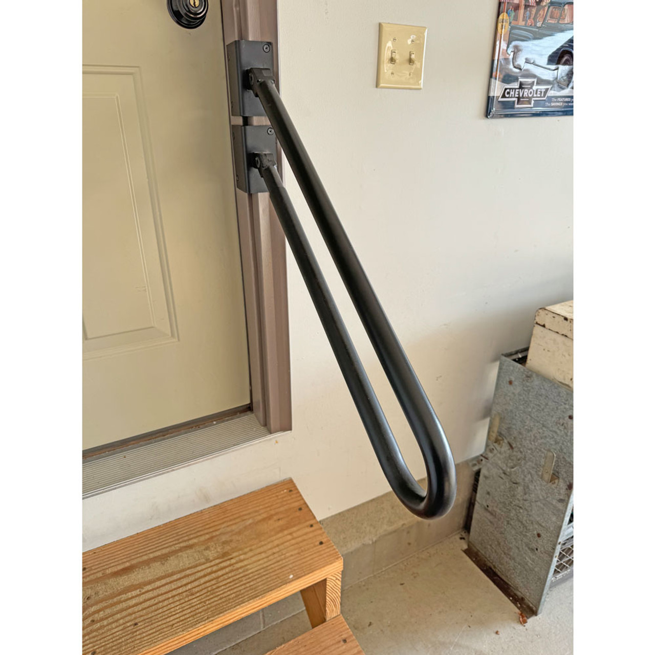 Garage Stair Railing | Steady Rail for Garages | Hand Rail for Garage Steps