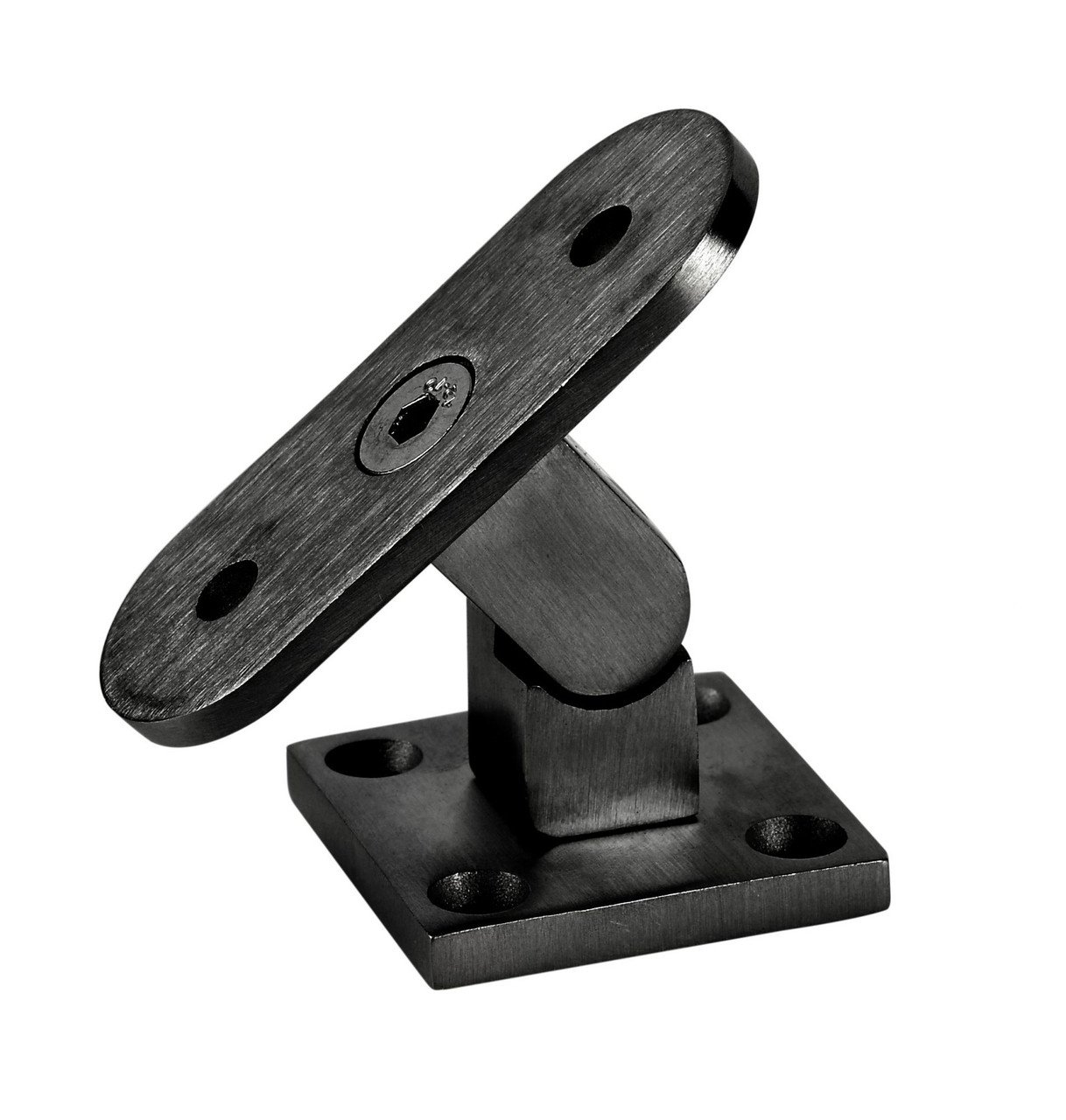 Modern Black Newel Mount Handrail Bracket