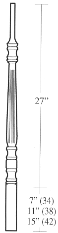 5300 Fluted Pin Top Baluster
