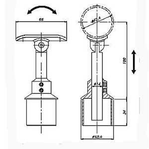 Stainless Adjustable Handrail Support