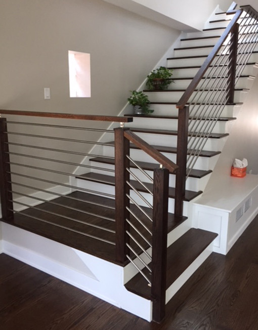Metal Stair Railings | Horizontal Stair Railing & Iron Balusters