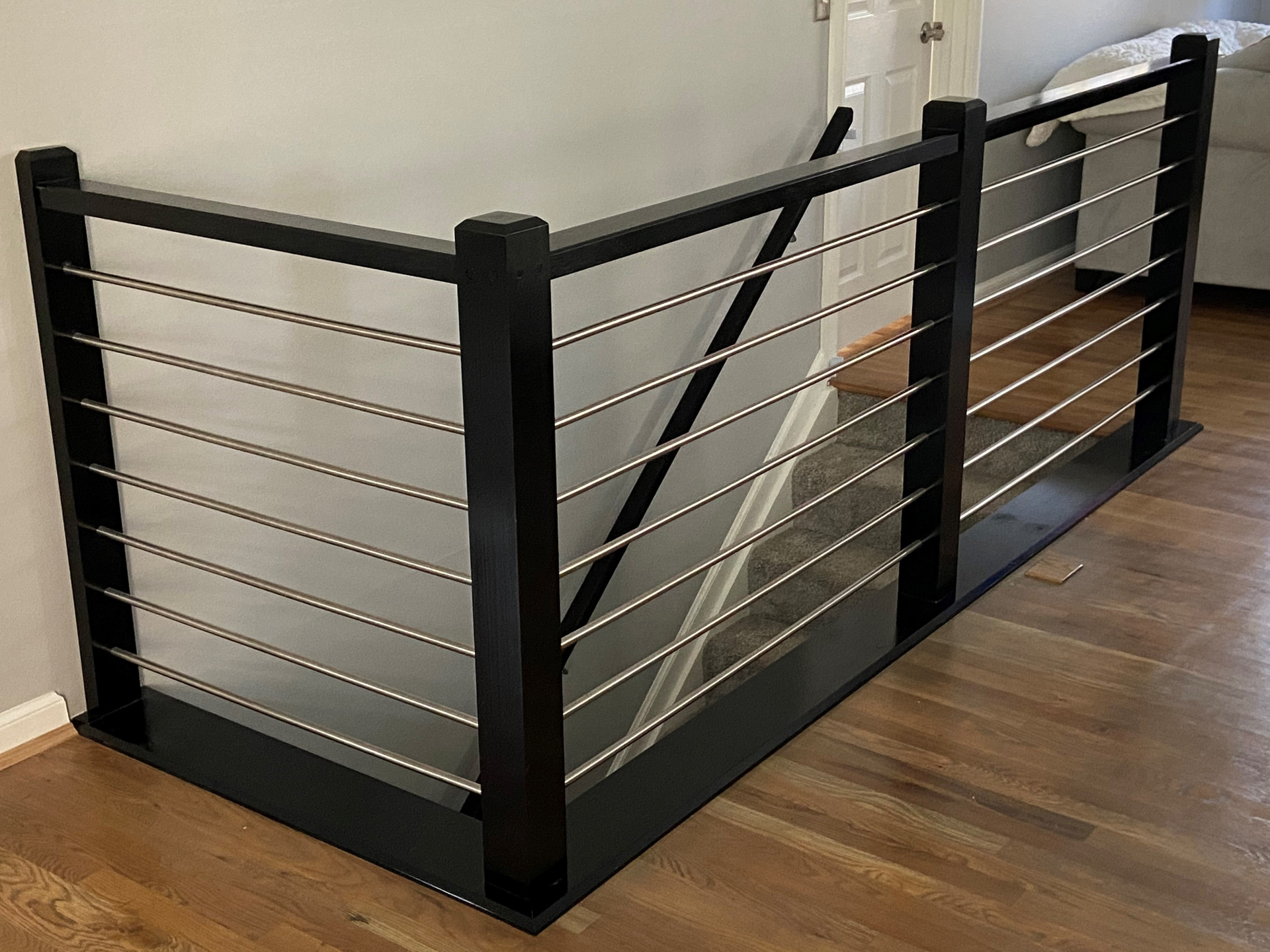 Metal Stair Railings | Horizontal Stair Railing & Iron Balusters