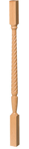 2005 Twist Square Top Wood Baluster for Staircase Design