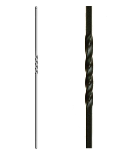Twist and Basket Iron Balusters