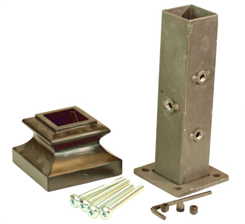 Metal Newel Post | Wrought Iron Newel Posts | Black Metal Newel Post