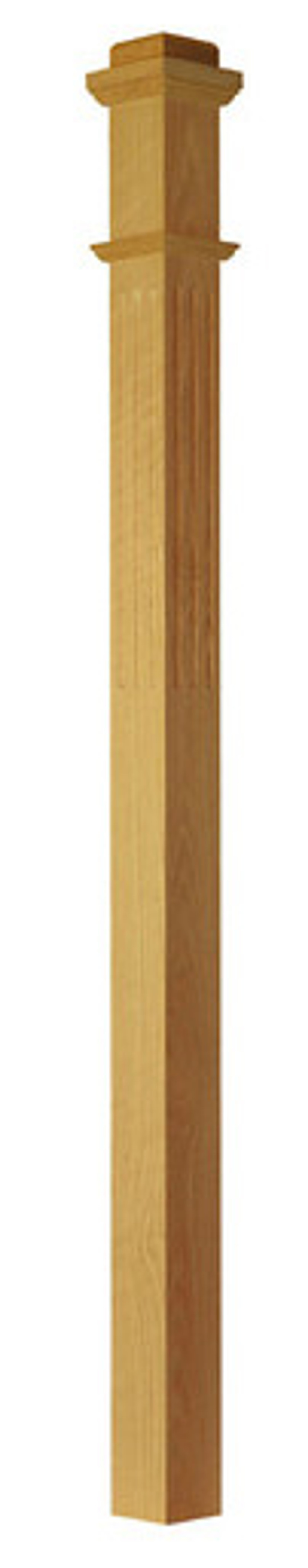 4075 Fluted 3 1/2 inch Box Newel - Premium Staircase Post
