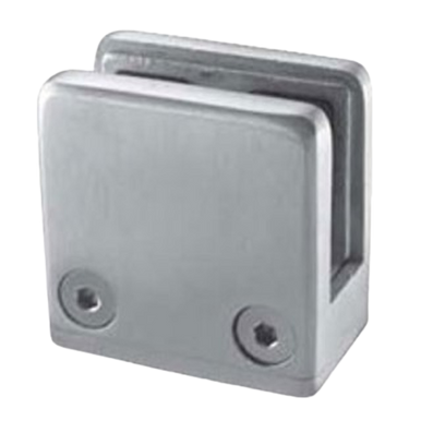 Small Square Glass Clamp for Flat Surfaces - Fits 5/16 & 3/8 Inch Glass