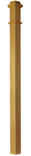 3.5 Inch Solid Square Newel Post Cap for Staircases