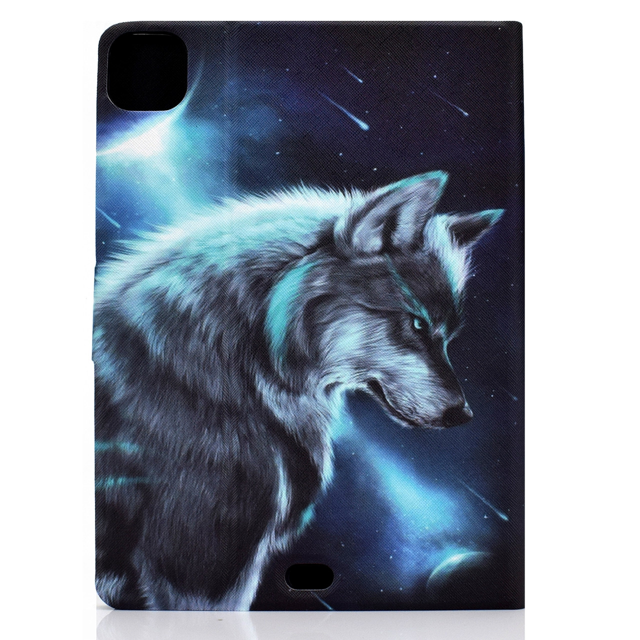 iPad Pro 11 2024 Colored Drawing Smart Leather Tablet Case - Wolf