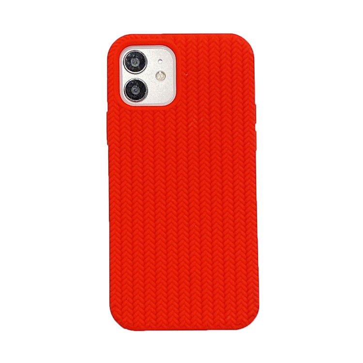 iPhone 13 Pro Herringbone Texture Silicone Protective Case - Red