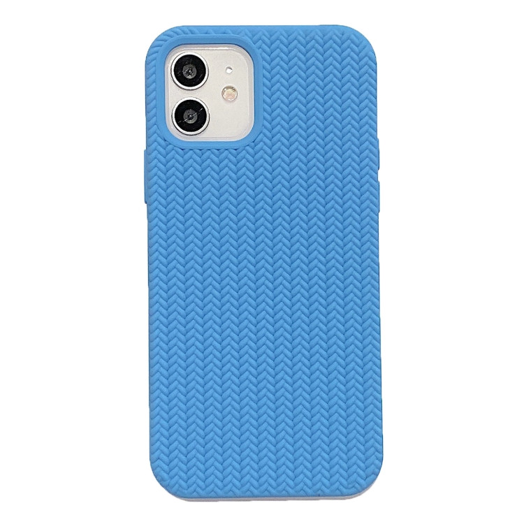 iPhone 13 Pro Herringbone Texture Silicone Protective Case - Cornflowerblue