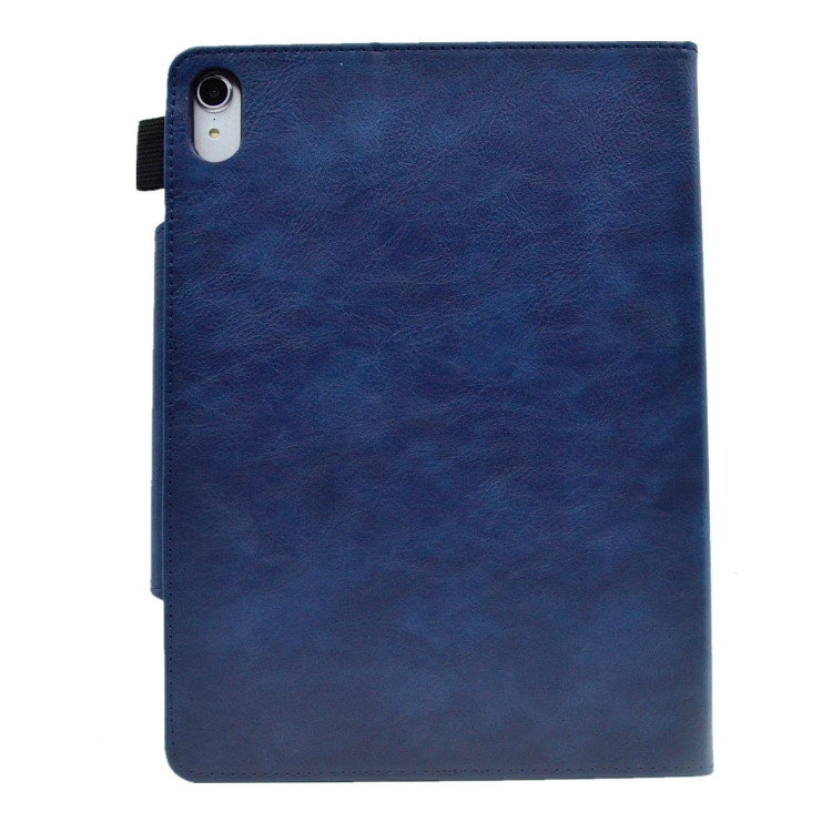 iPad mini 6 Suede Cross Texture Magnetic Clasp Leather Tablet Case - Blue