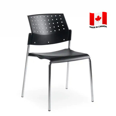 Global Sonic™ 6508 Armless Stacking Chair. Wall Saver Option